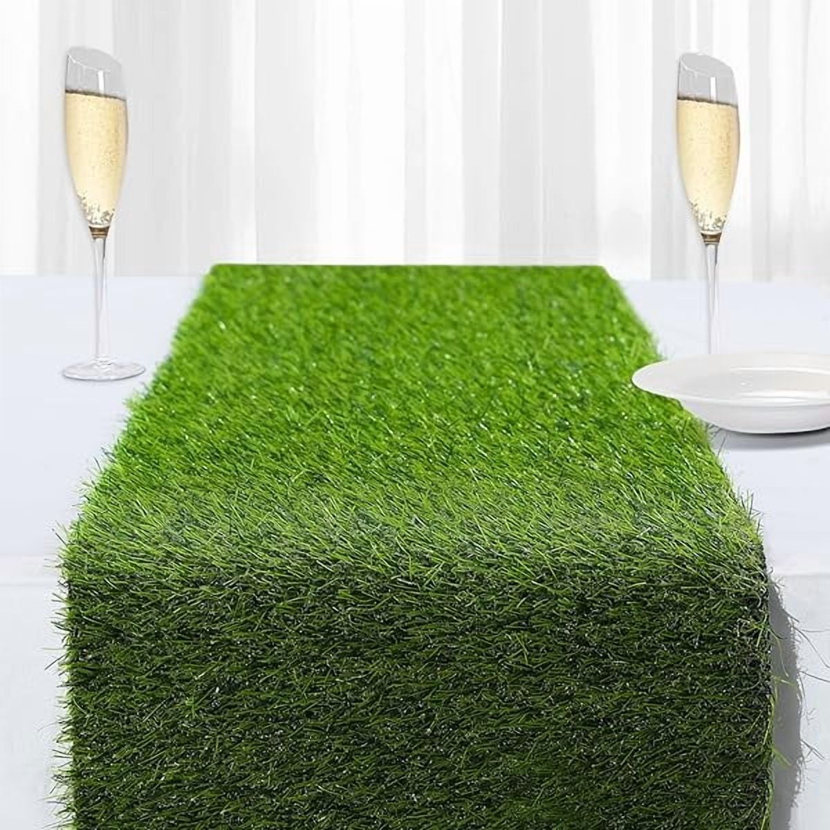 wonima99 Artificial Grass Table Runners-13 x 36 Inches Faux Grass Table ...
