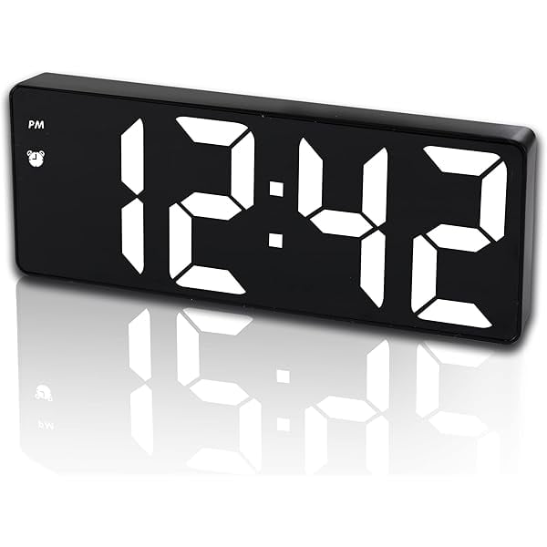 wonima99 Digital Alarm Clock for Bedroom,Mirror Surface LED Electronic ...