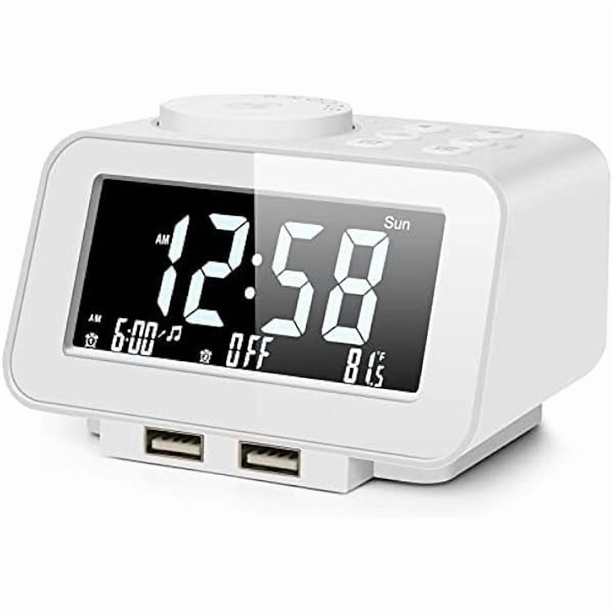 wonima99 Digital Alarm Clock Radio - 0-100% Dimmer, Dual Alarm with ...