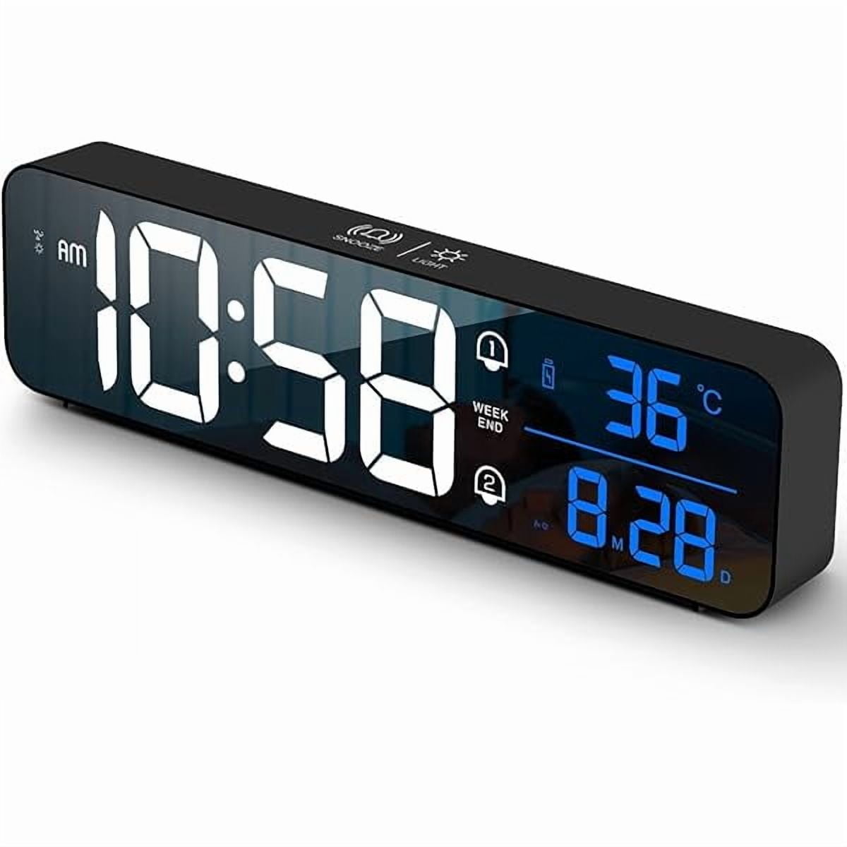 wonima99 Digital Clock Large Display, LED Alarm Clock for Living Room ...