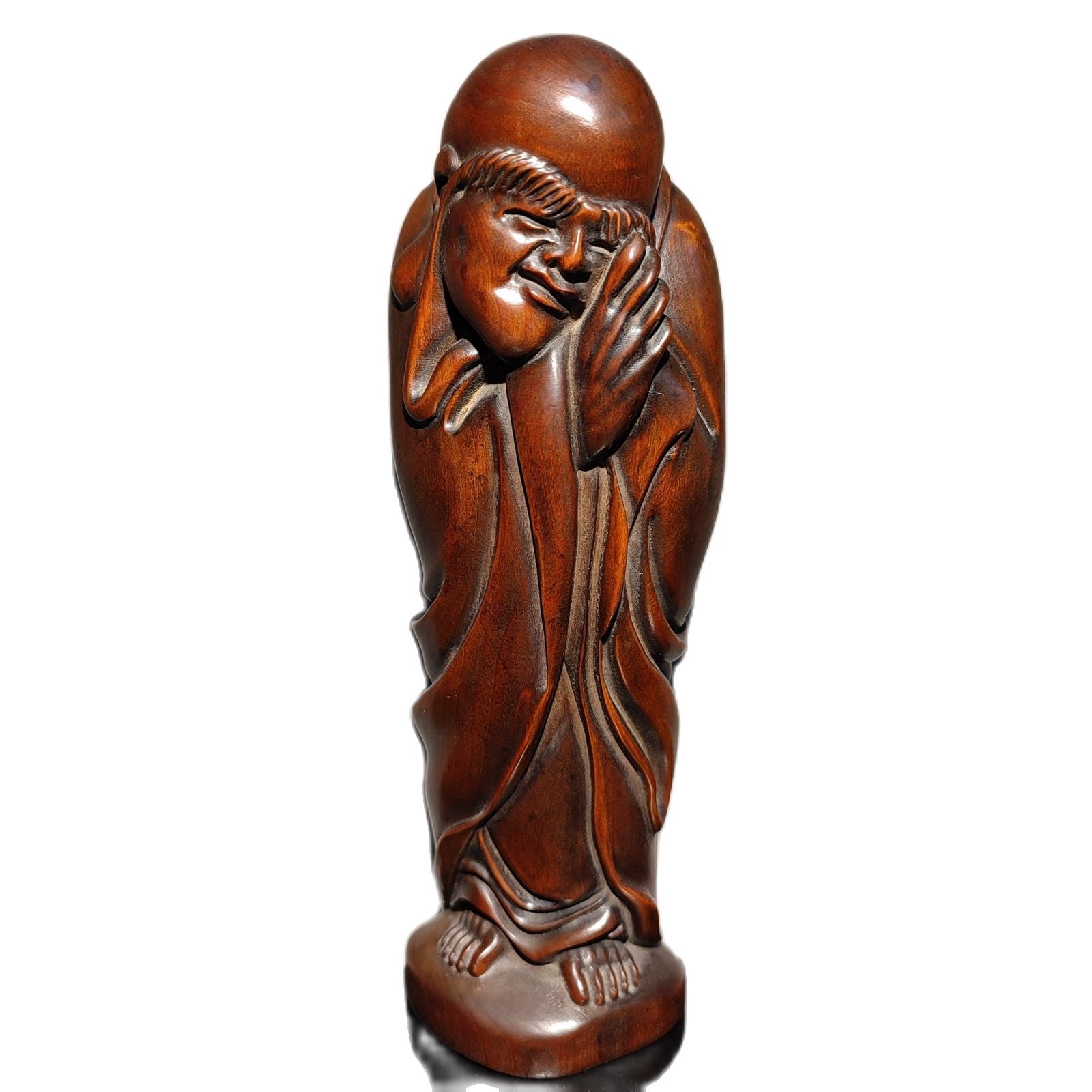 wood carving wooden sculpture home room decor not look Buddha statue ...