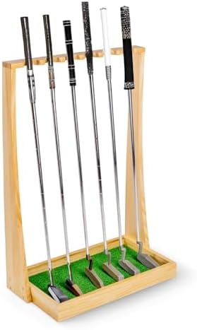 wooden golf putter stand, golf club holder stand floor display rack ...