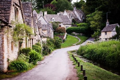 wooden puzzle Cottage - lined Pathway Intelligent Game Fit togather a magic Art for home ...