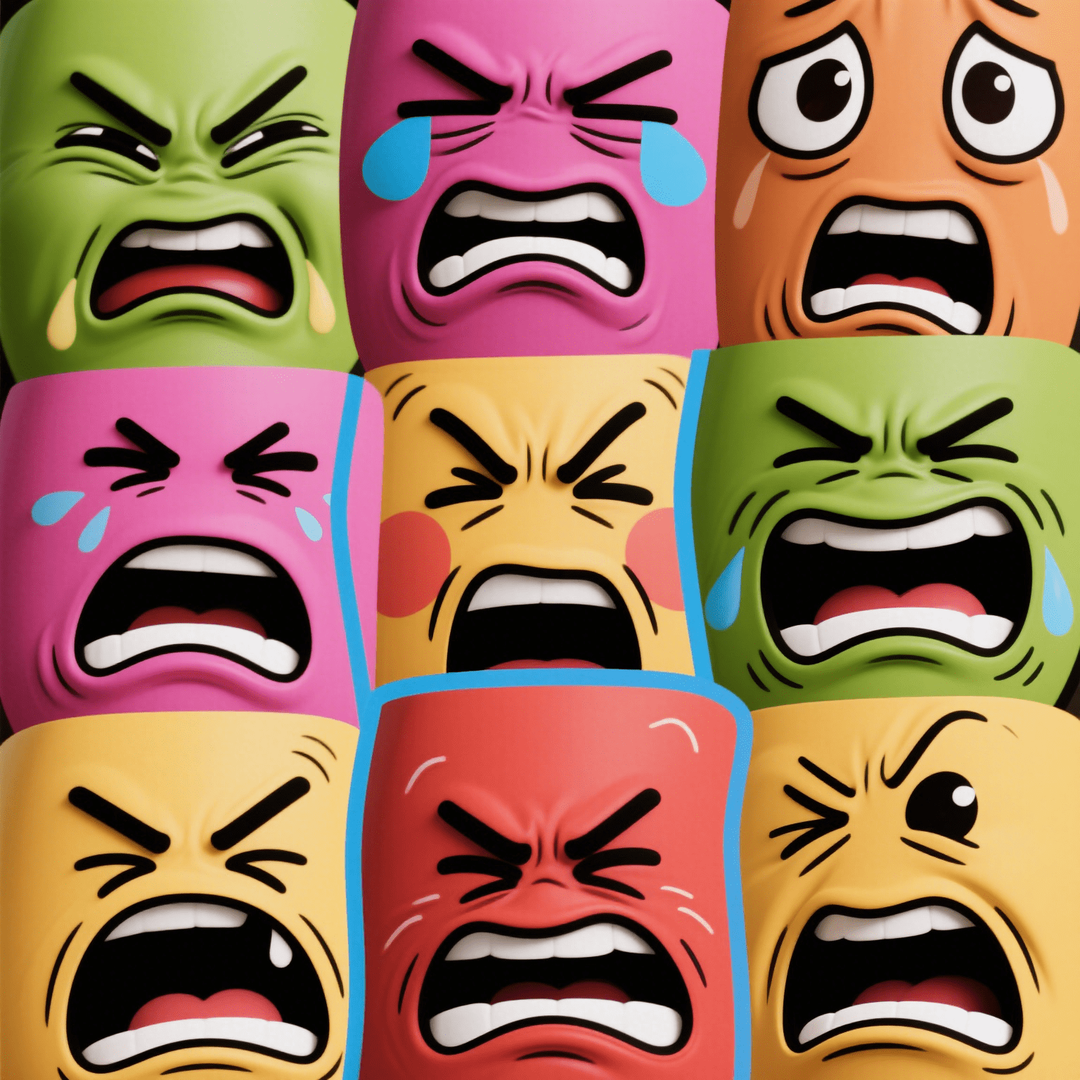 wooden puzzle Emojis - A collection of expressive emoji faces. Hard ...