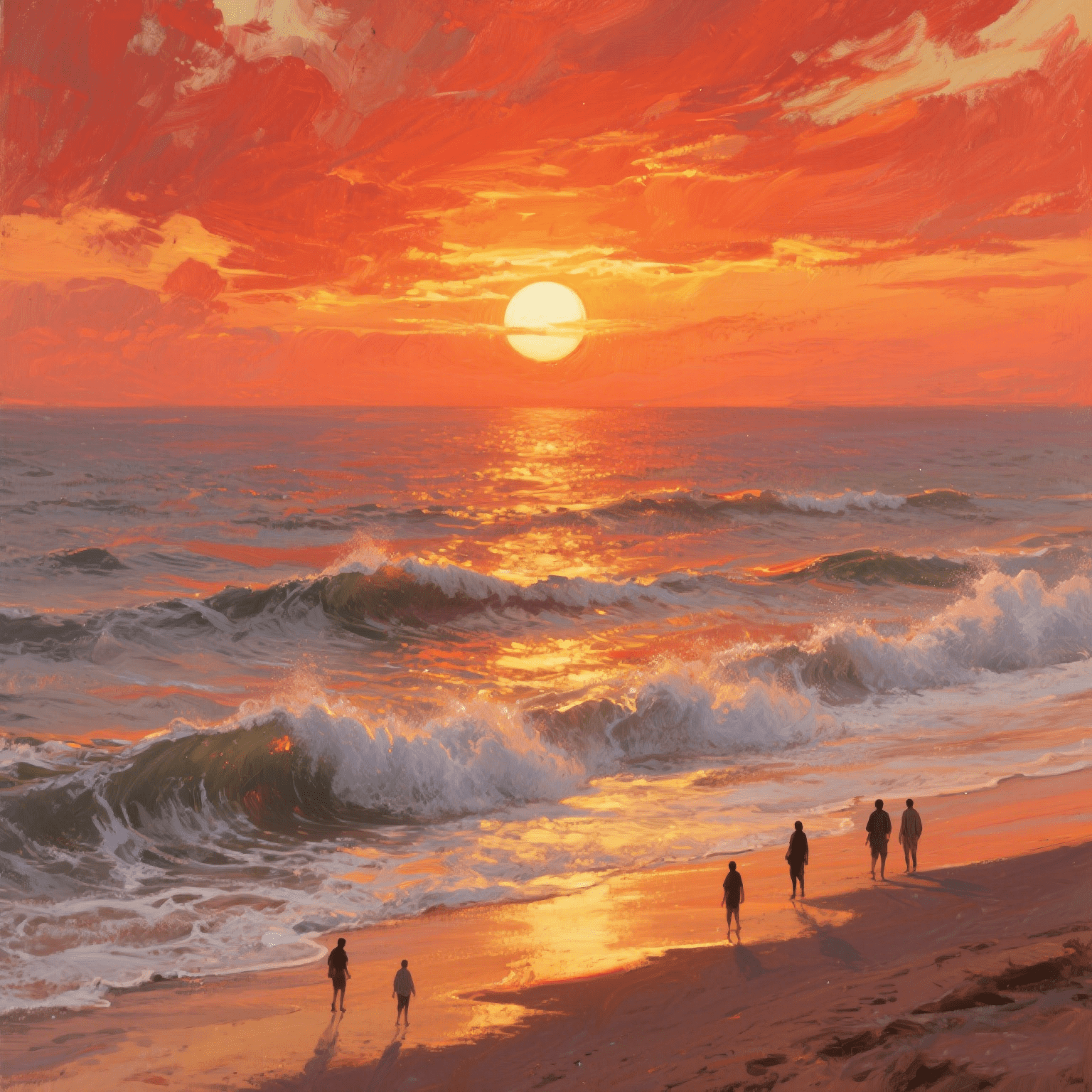 wooden puzzle Golden Reverie A Frontal View of the Enchanting Seaside ...