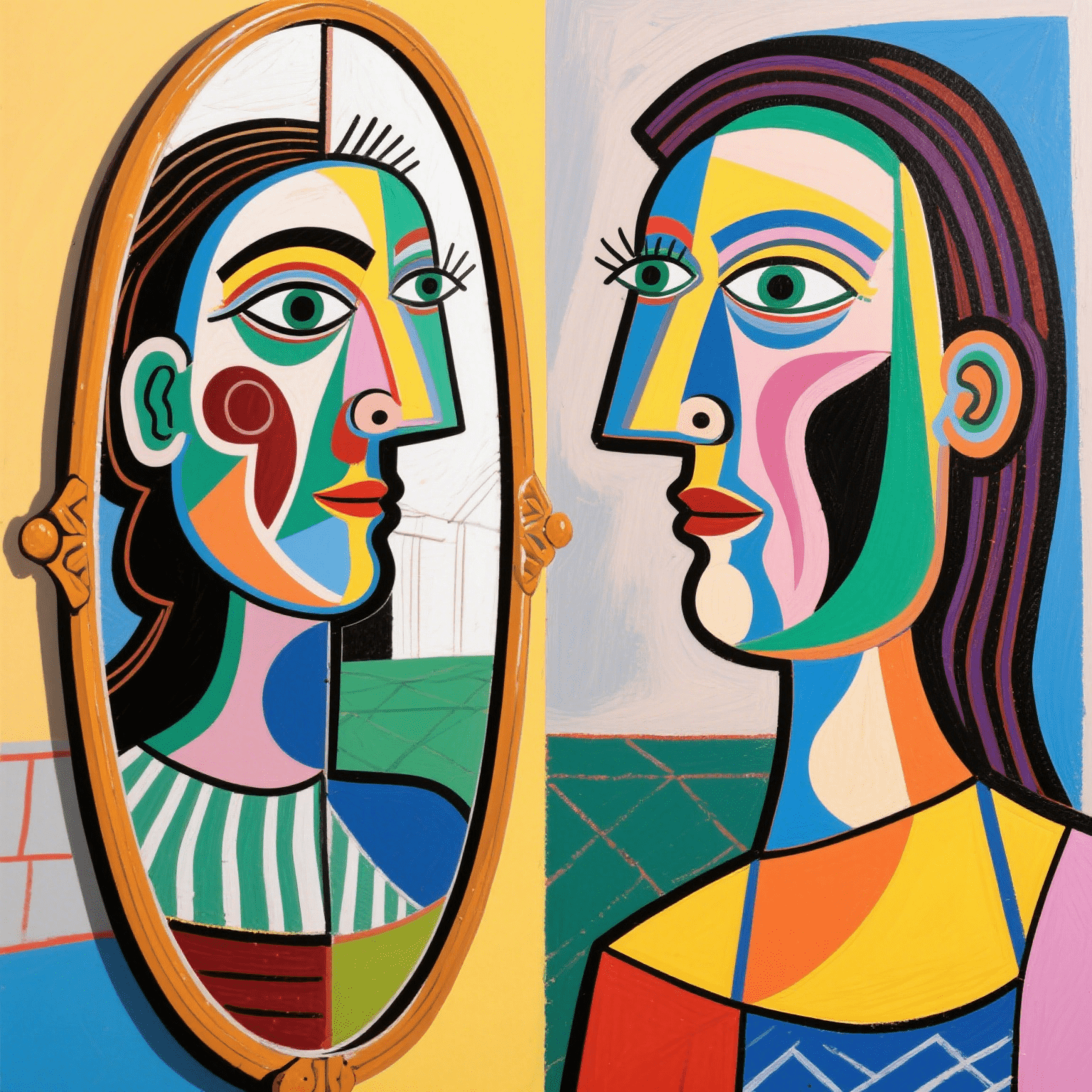 wooden puzzle Picasso - style Portrait Hard Challenging Exercise ...