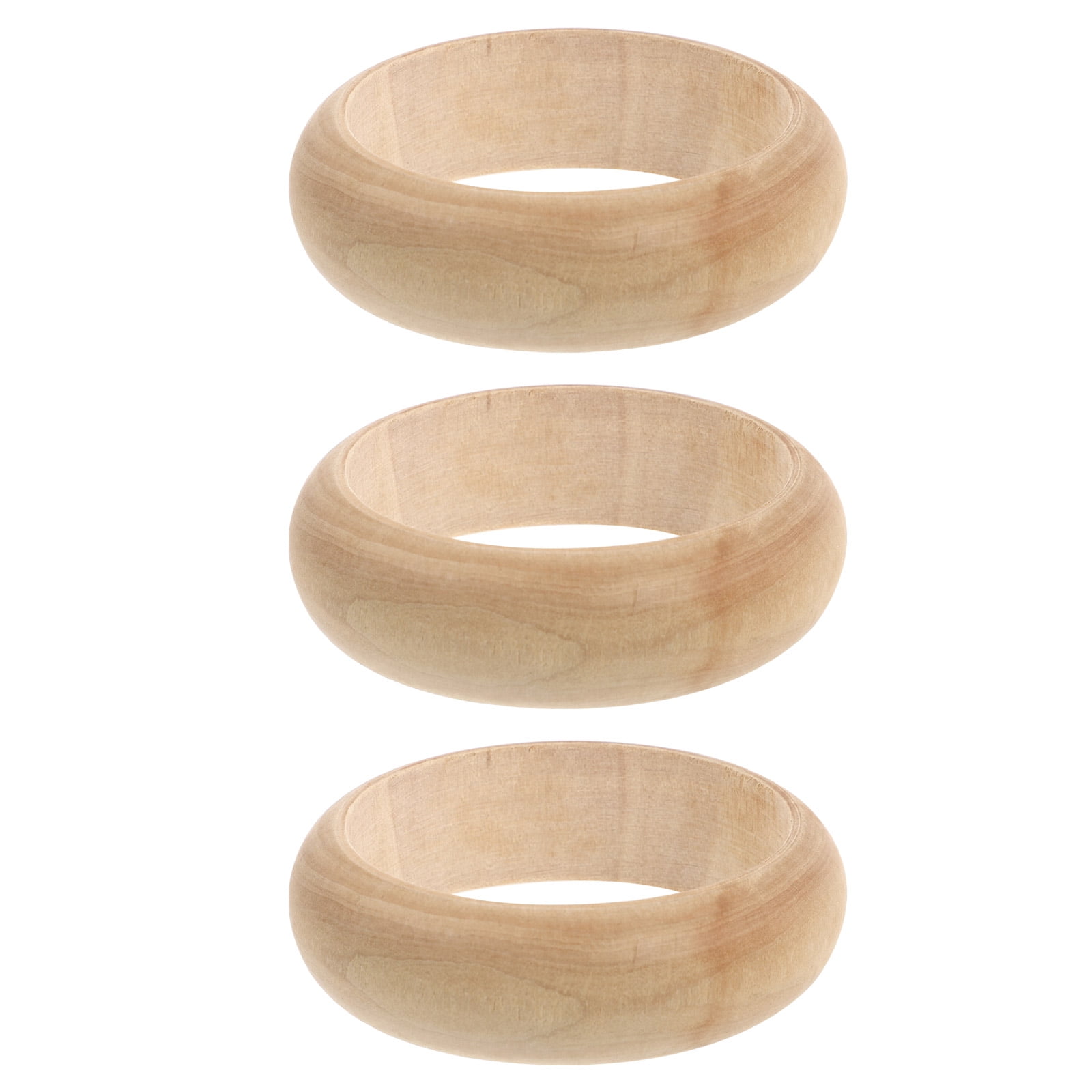 wooden ring 3pcs Natural Wood Ring Accessories Smooth Unfinished Wood ...
