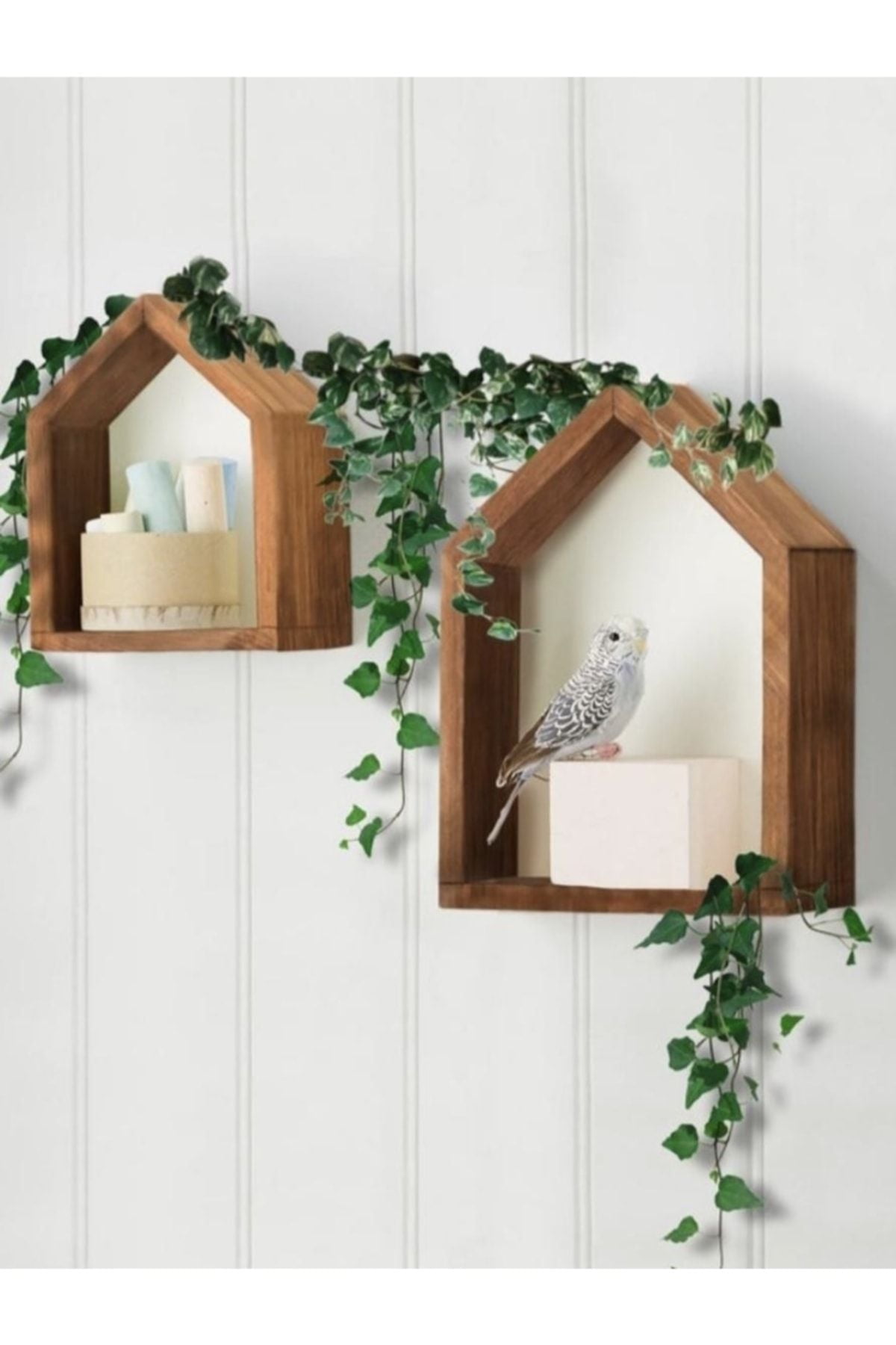 wooden wall shelf,multi-purpose shelf,home decor,balcony decor,double ...