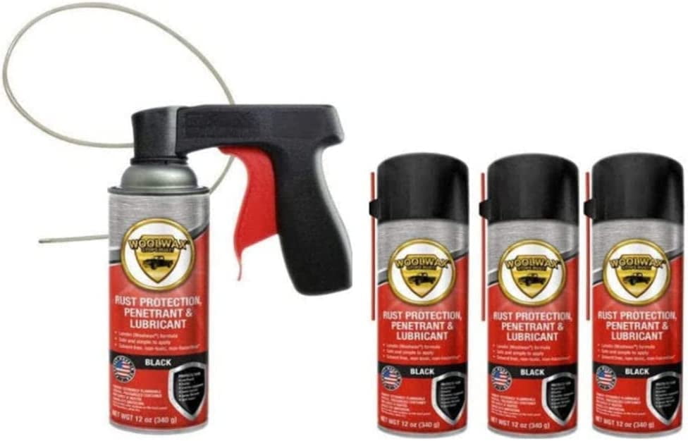 woolwax 12 Oz Undercoating (4) Cans Lanolin Aerosol Spray Black Rust ...