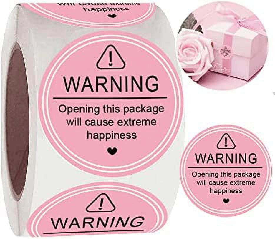 wootile Pink Extreme Happiness Package Stickers 1.5 Inch - Round Large ...