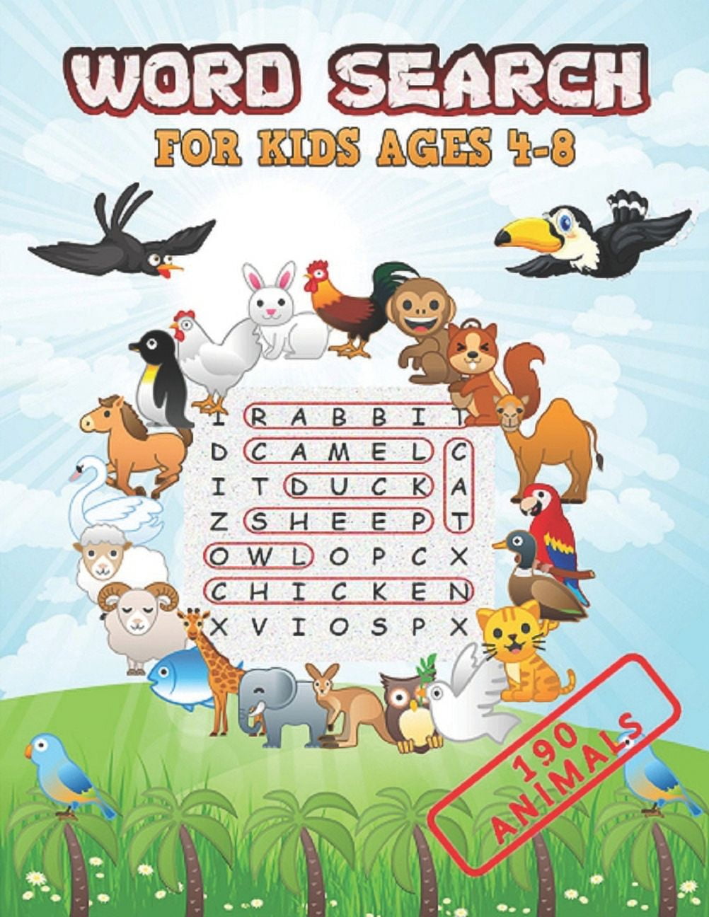 word search for kids ages 4-8: word search for special animals it contains 190 animal, most of ...