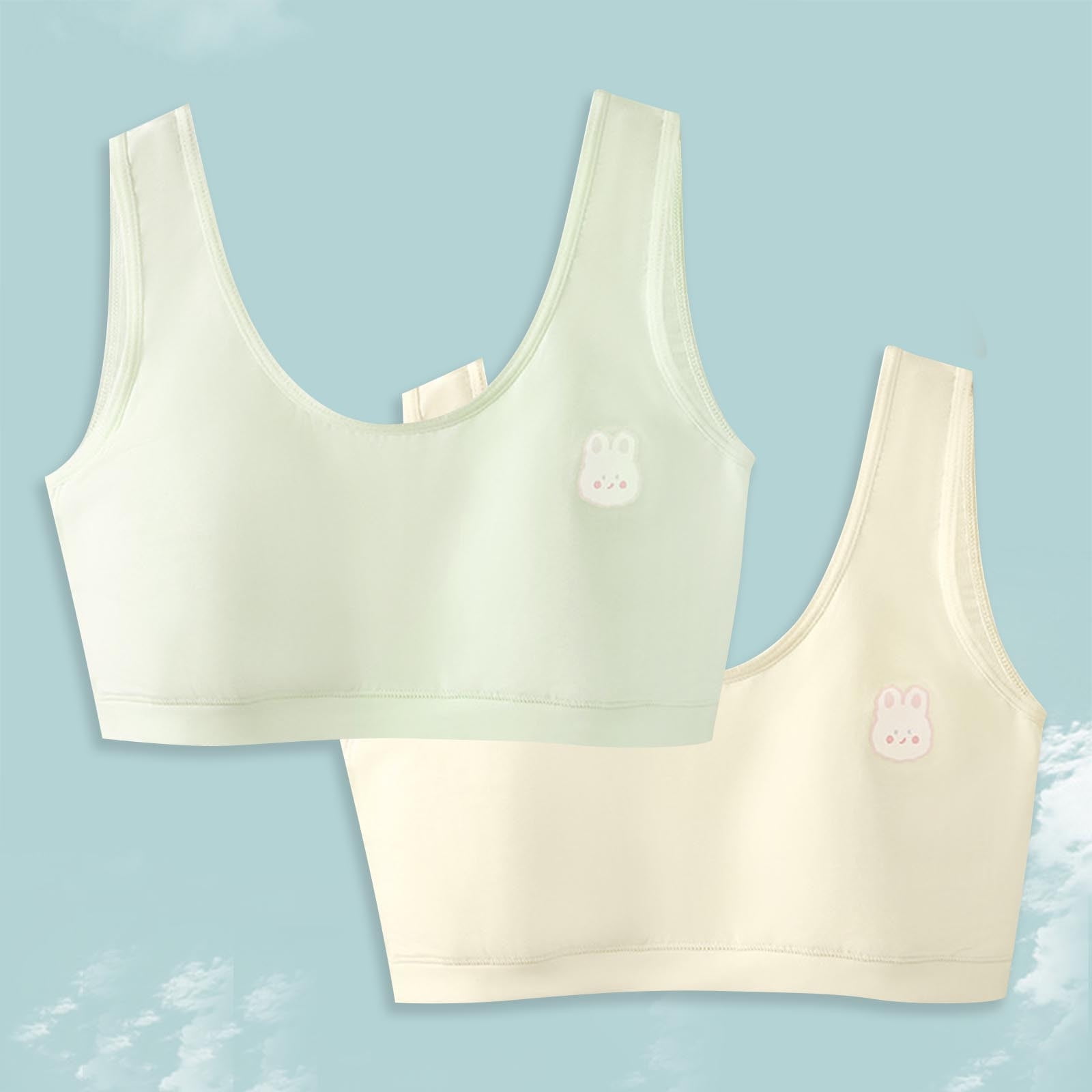 workcargo Girls' Training Bras 2 Pack - 100% Cotton Bralettes for Big ...