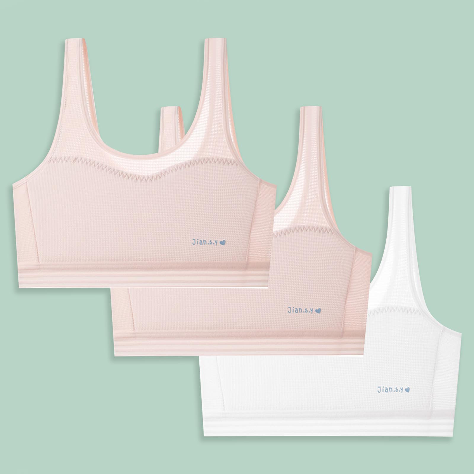 Zunfee Girls' Training Bras for Big Girls, 7T, Pink Cotton Seamless ...