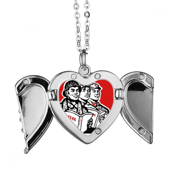 worker soldier star book red angel wings necklpendant fashion - Walmart.com