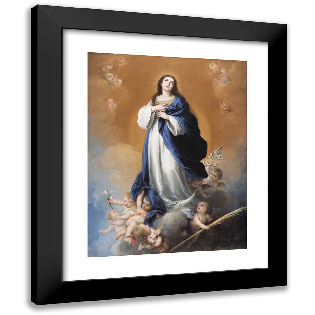 workshop of Bartolomé Esteban Murillo 19x24 Black Modern Framed Museum Art Print Titled - The ...