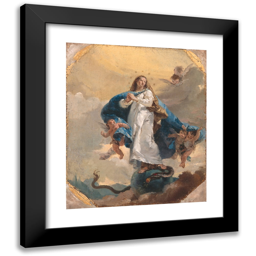 workshop of Giovanni Battista Tiepolo 15x17 Black Modern Framed Museum Art Print Titled - The ...