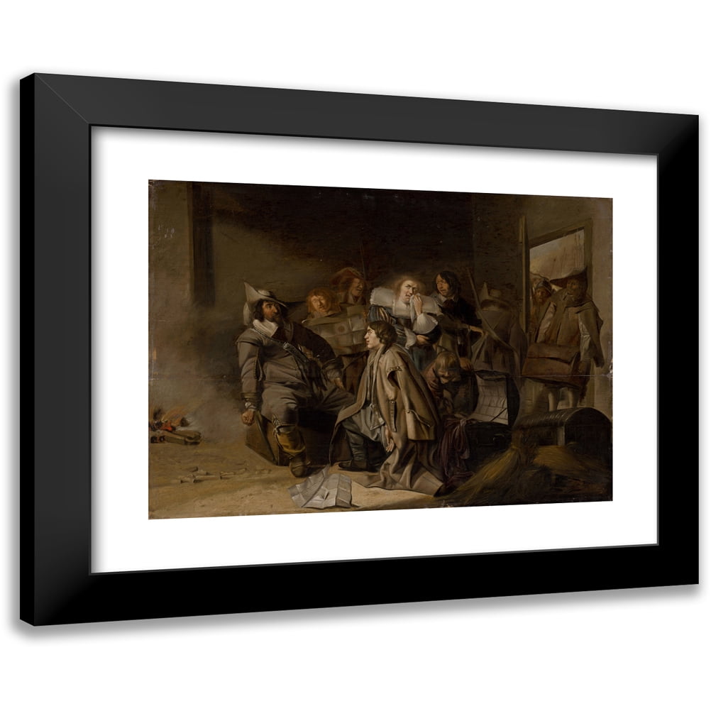 workshop of Pieter Jacobs Codde 18x14 Black Modern Framed Museum Art ...