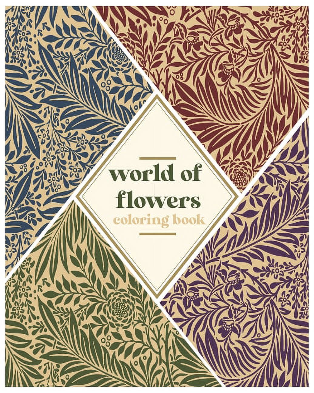 world of flowers coloring book : Floral Adventure, Secret Garden A ...