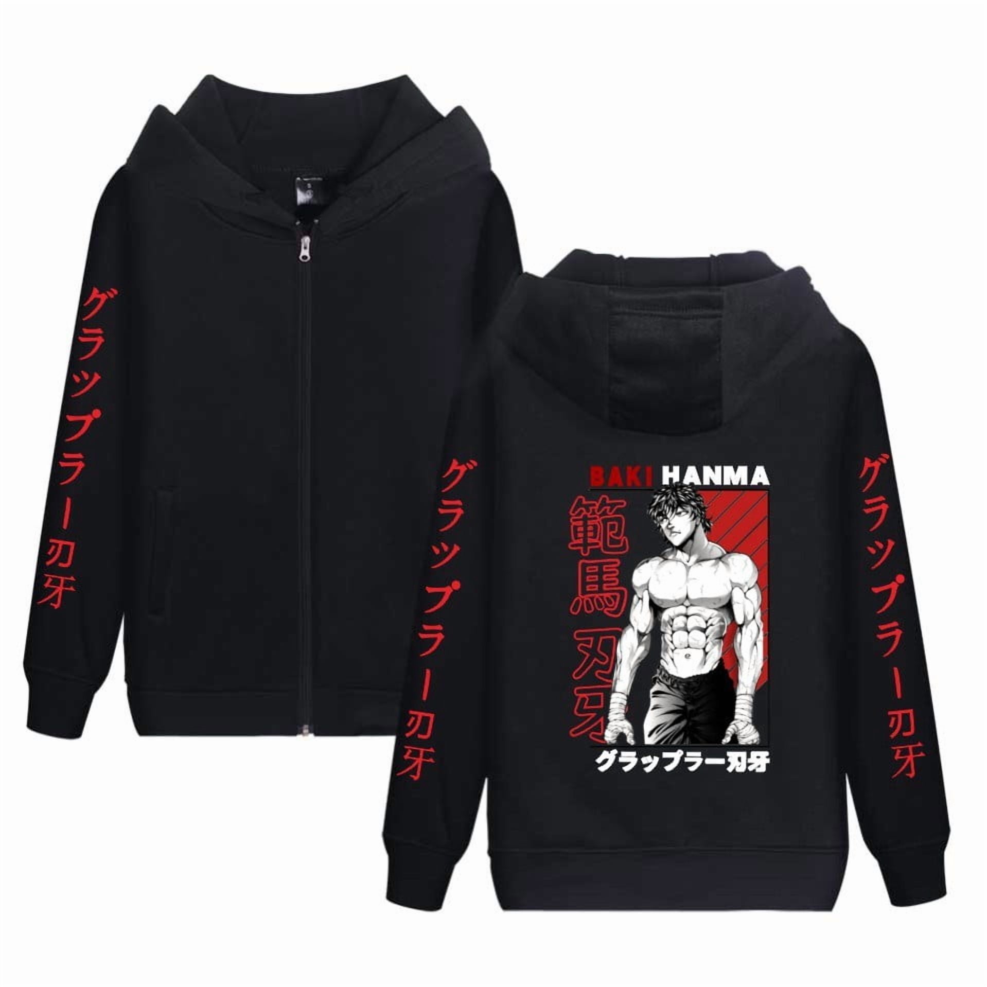 wotyworb Baki Hanma Yujiro Zip-Up Cardigan Hoodie 3D Japanese Cosplay ...