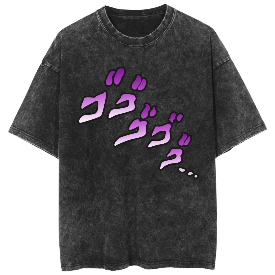 wotyworb JoJo's Bizarre Adventure T-Shirt Anime Washed Short Sleeve T ...