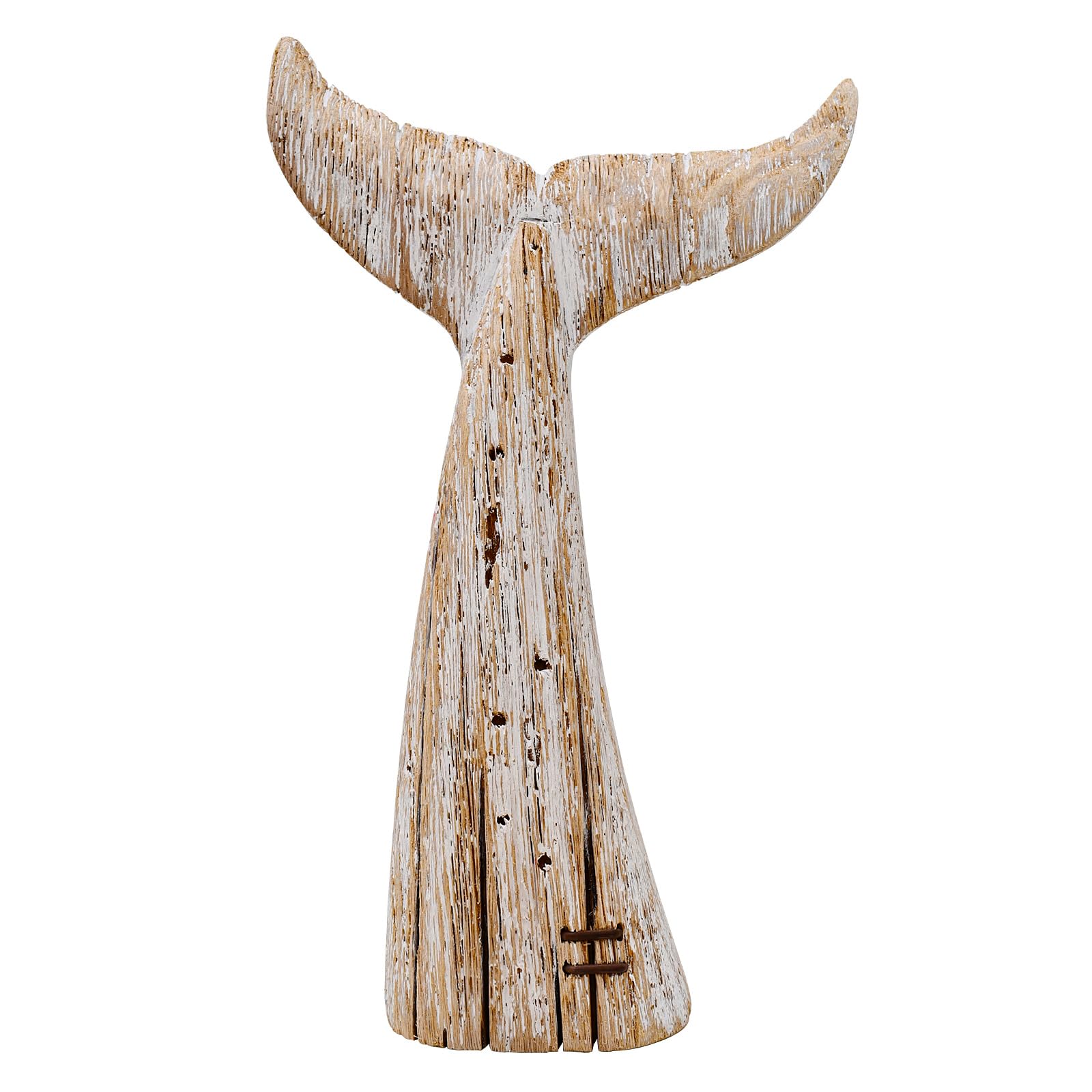 wovorins Rustic Wood Whale Tail Decor Tabletop Nautical Wooden Whale ...