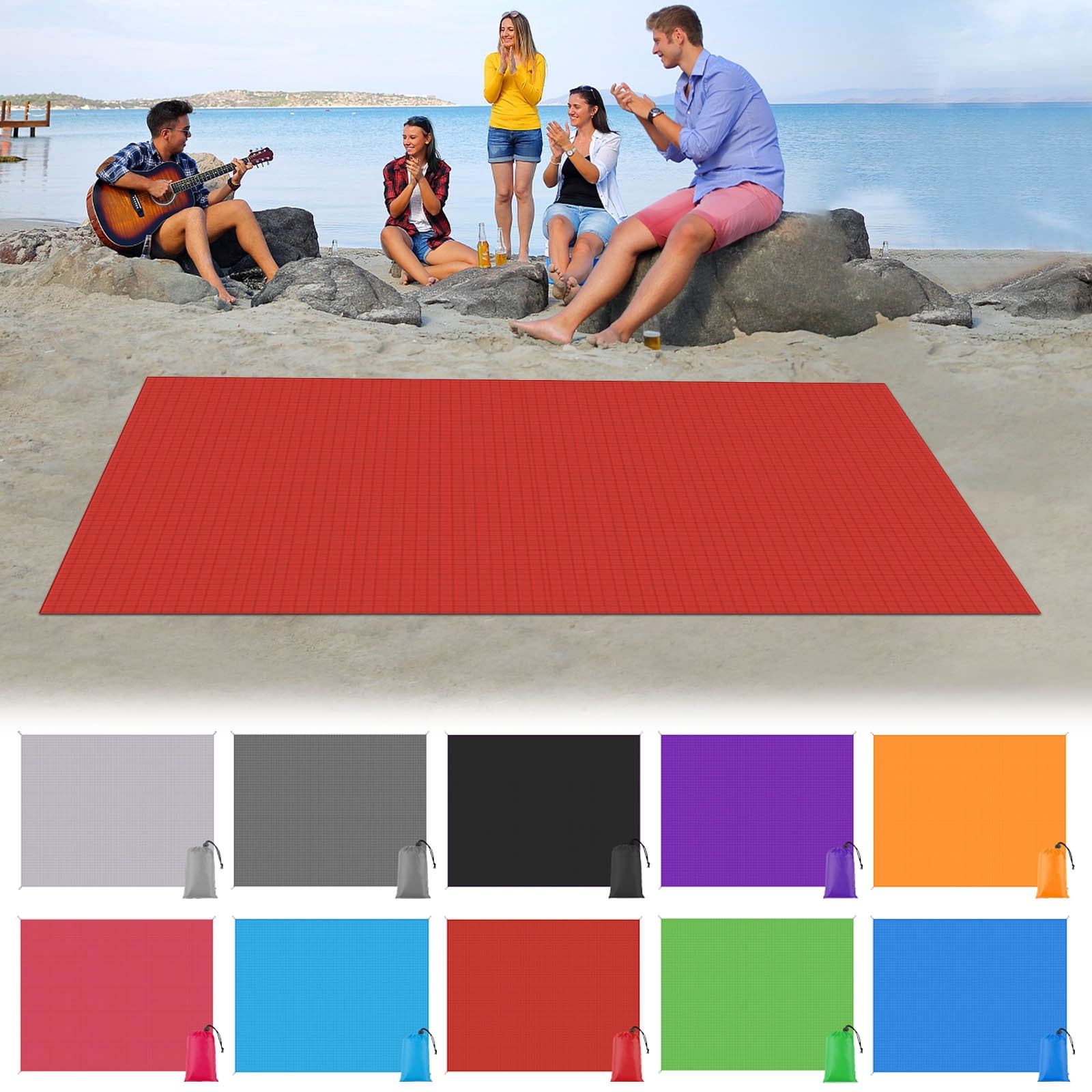 wowotier 78.7"W x 82.3"L Camping Tent Carpet Mat - Waterproof Outdoor ...