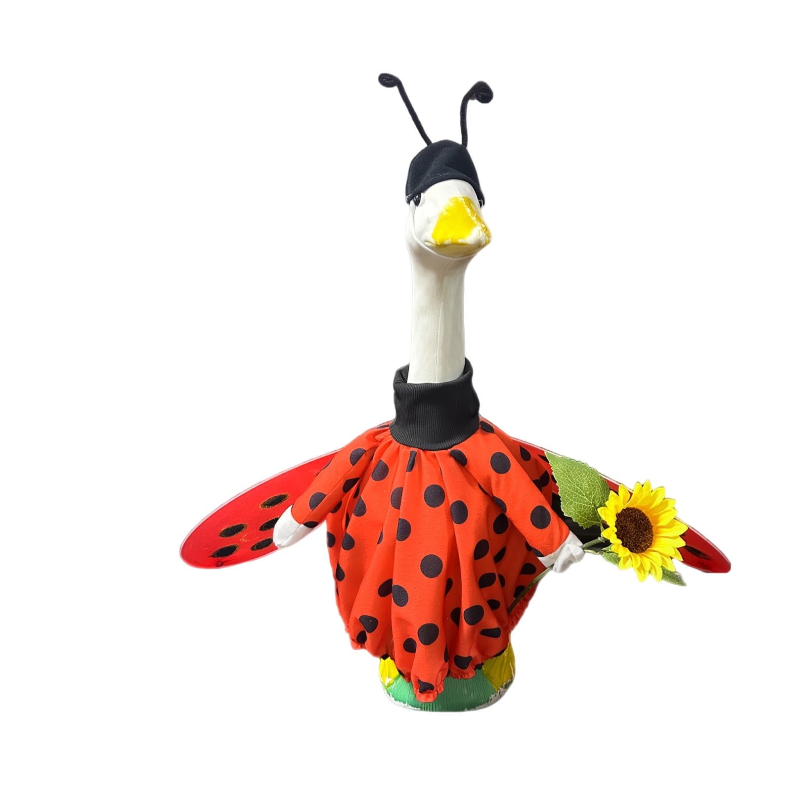 wowotier Spring Ladybug Goose Outfit, Lawn Porch Goose Clothes with ...