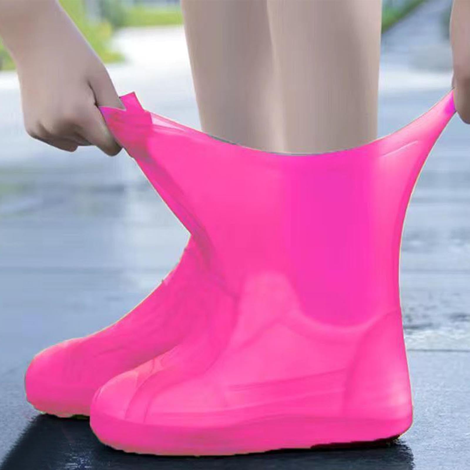 wowotier Waterproof Silicone Shoe Covers for Rain, Reusable Non Slip ...