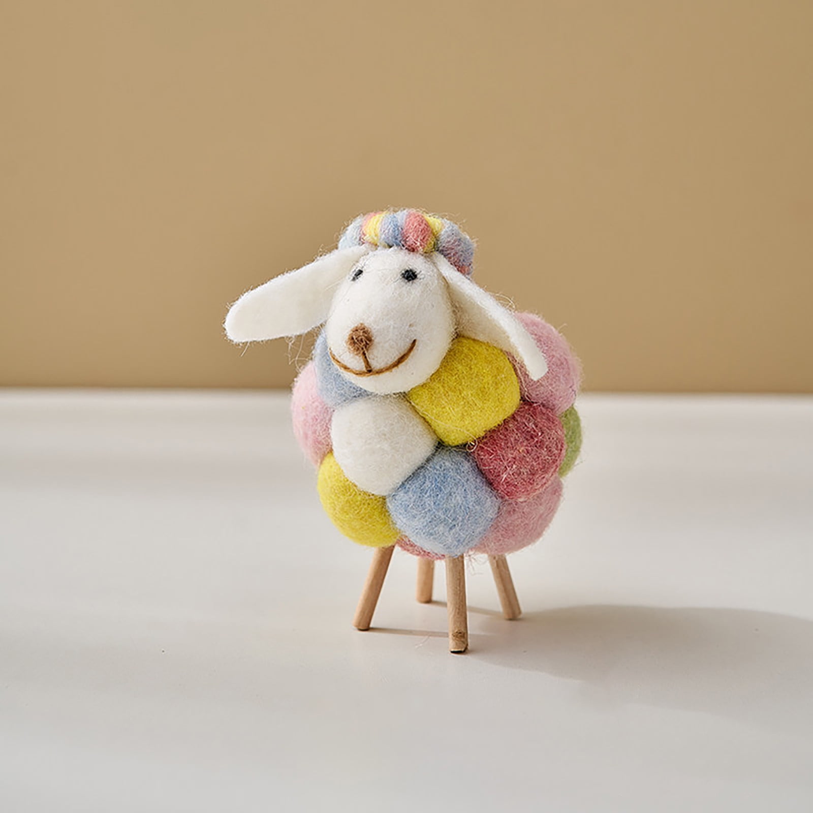 wowotier Woolly Sheep Ornament, 4.7 in Christmas Tree Hanging Plush ...