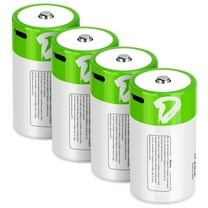 8 Pack D Cell Rechargeable Batteries 10000mAh 1.2V Ni-Mh D Size ...