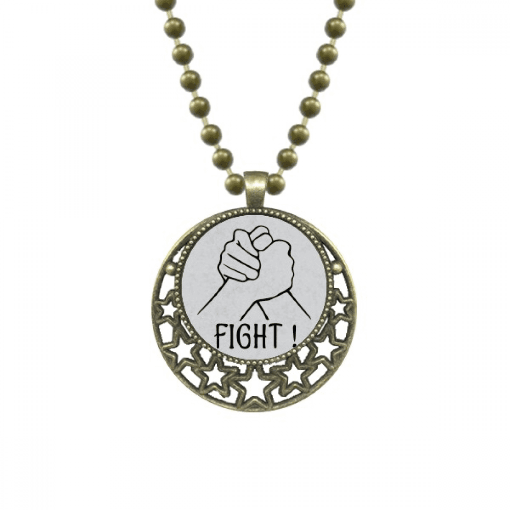 wrist wrestling personalized gesture pendant star necklmoon chain ...