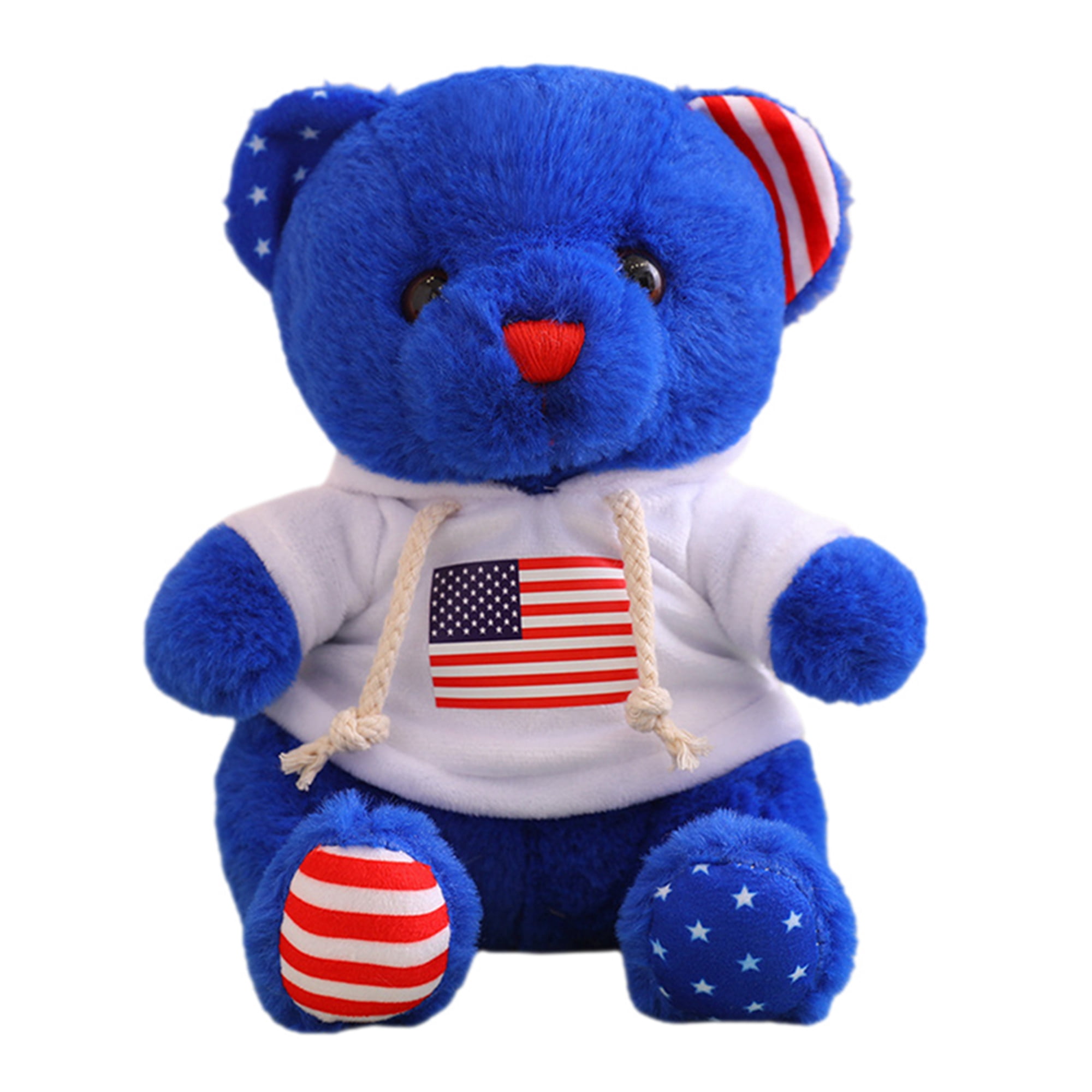wsevypo 4th of July Patriotic Bear Plush Toy American Flag Gift ...