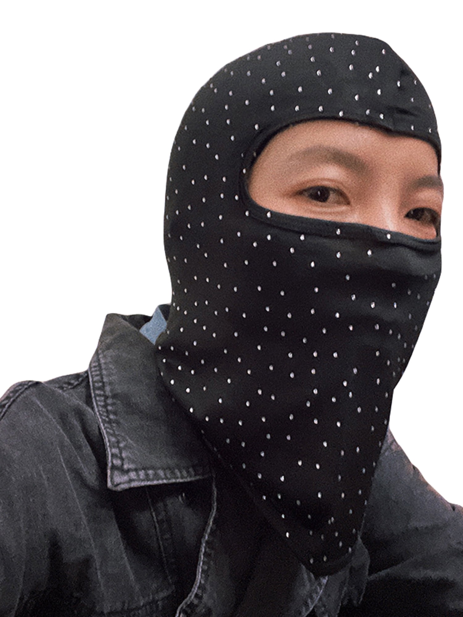 wsevypo Balaclava Hood with Rhinestone Design for Complete Protection ...