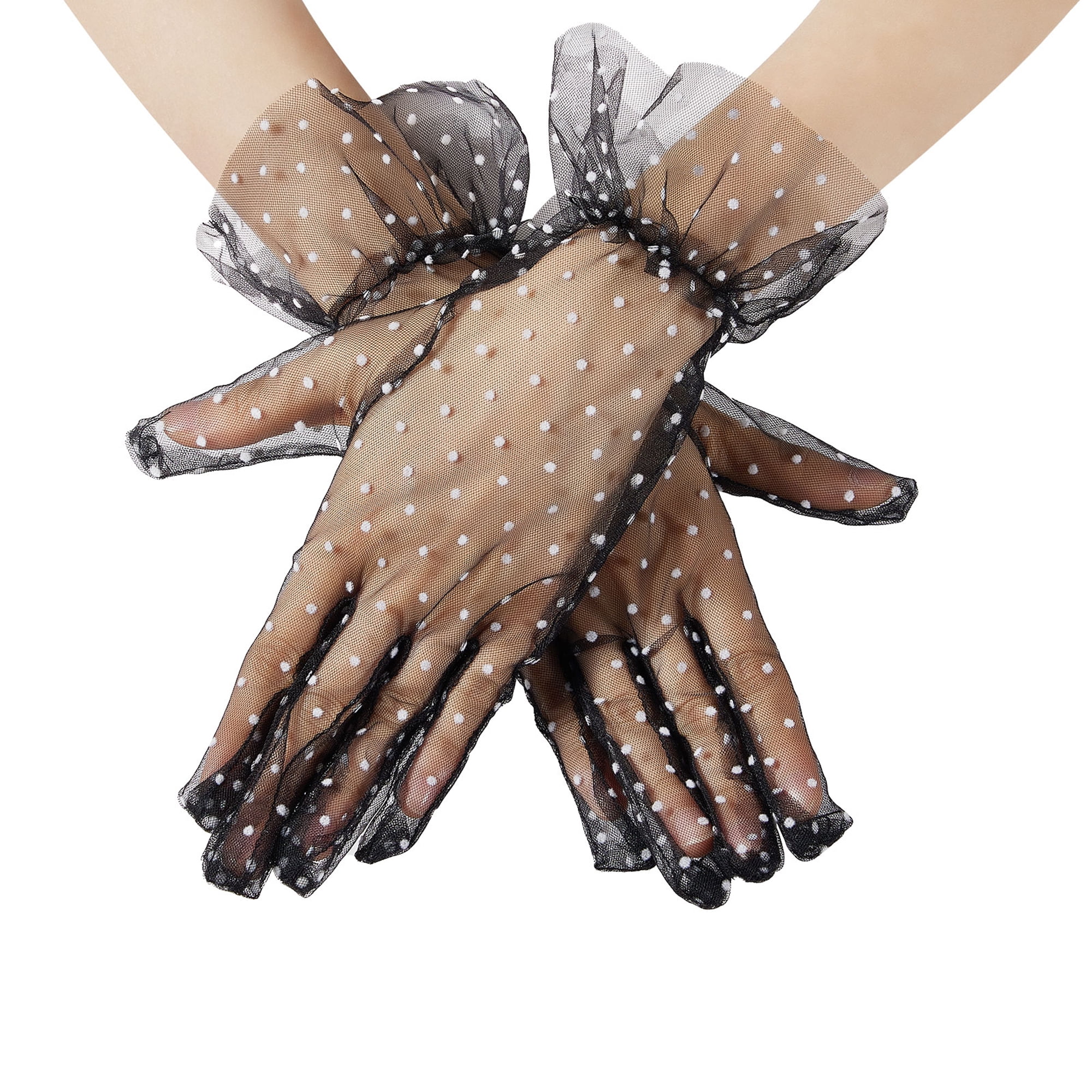 ESASSALY Beautiful Lace Gloves for Wedding Dinner Party Prom Evening ...