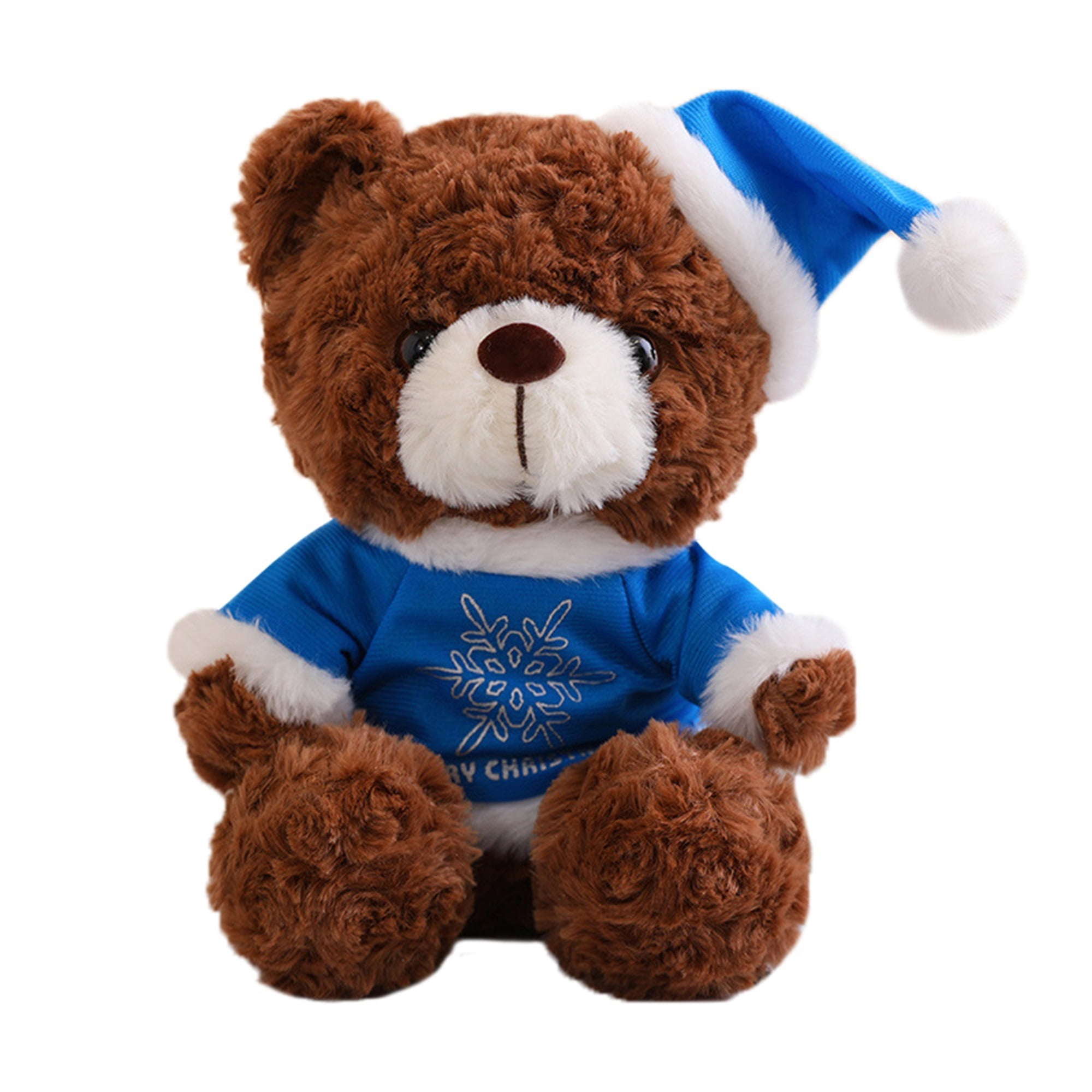wsevypo Christmas Plush Bear Toy, Enchanting Cartoon Doll with Holiday ...
