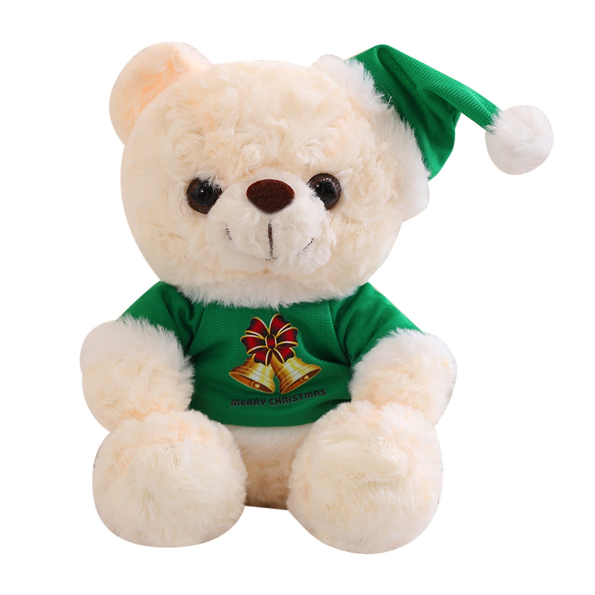 wsevypo Christmas Plush Bear Toy, Enchanting Cartoon Doll with Holiday ...