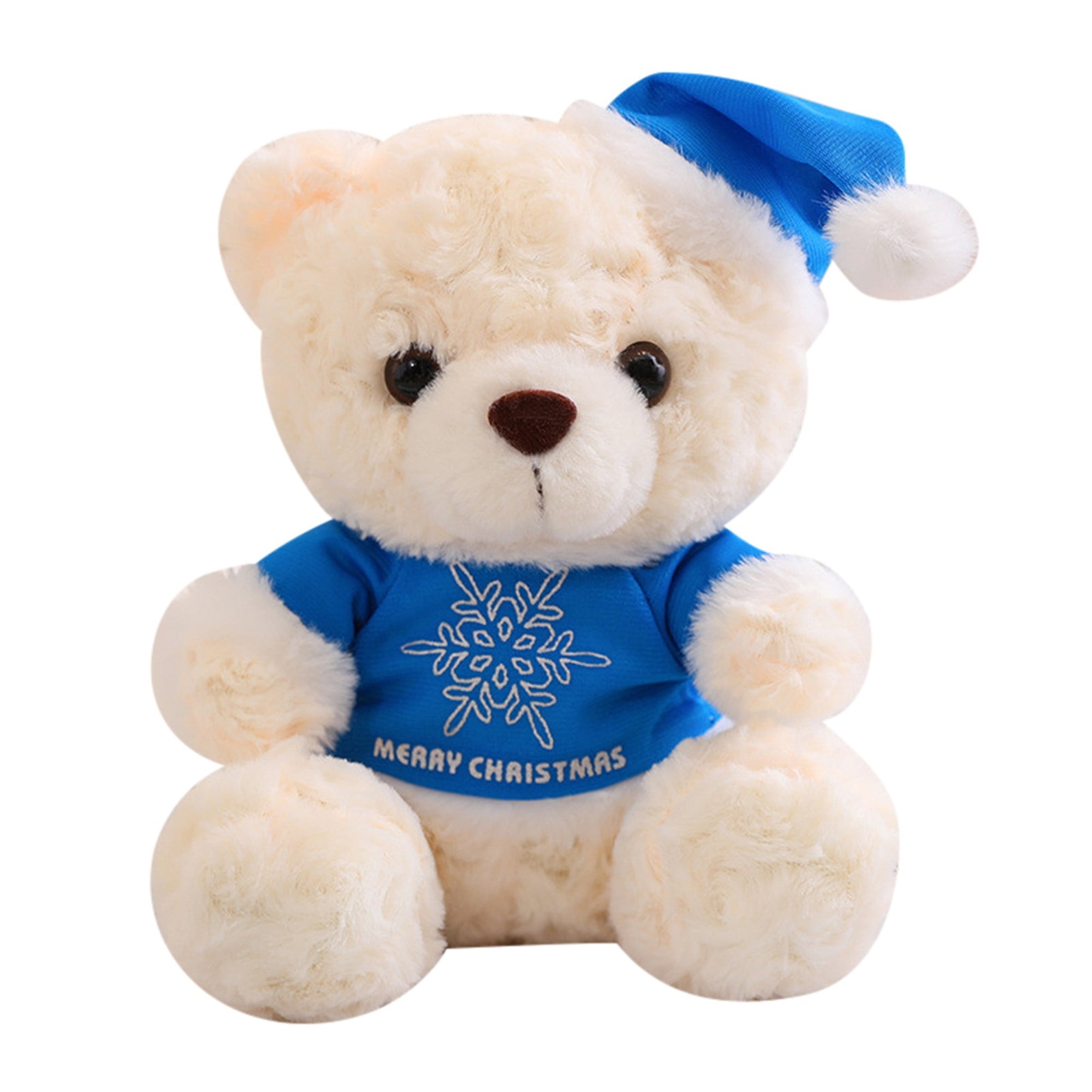 wsevypo Christmas Plush Bear Toy, Enchanting Cartoon Doll with Holiday ...