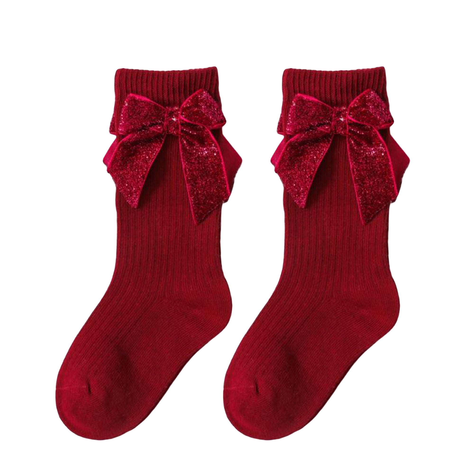 wsevypo Cute Princess Socks with Sequin Bow for Girls - Walmart.com