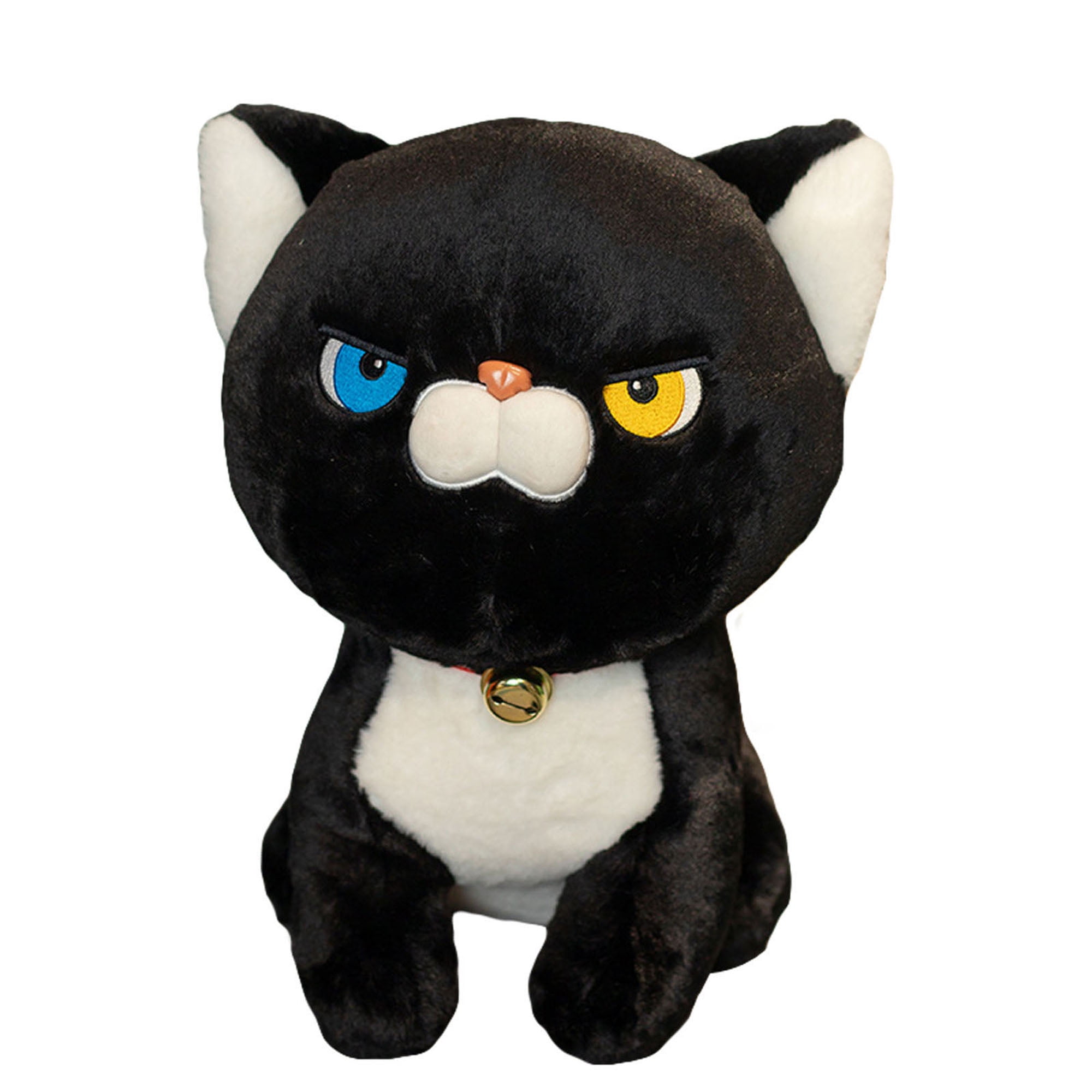 wsevypo Cute Sitting Cat Plush Toy - Soft Stuffed Animal Doll for ...