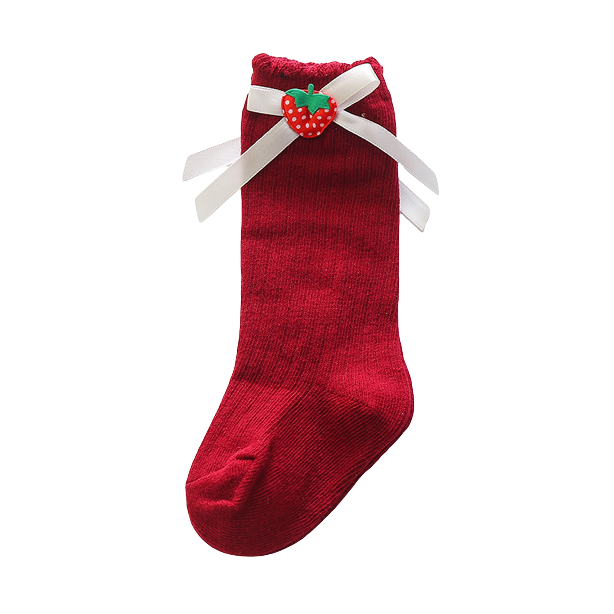 wsevypo Fun Knee High Socks with Strawberry Print for Kids - Walmart.com