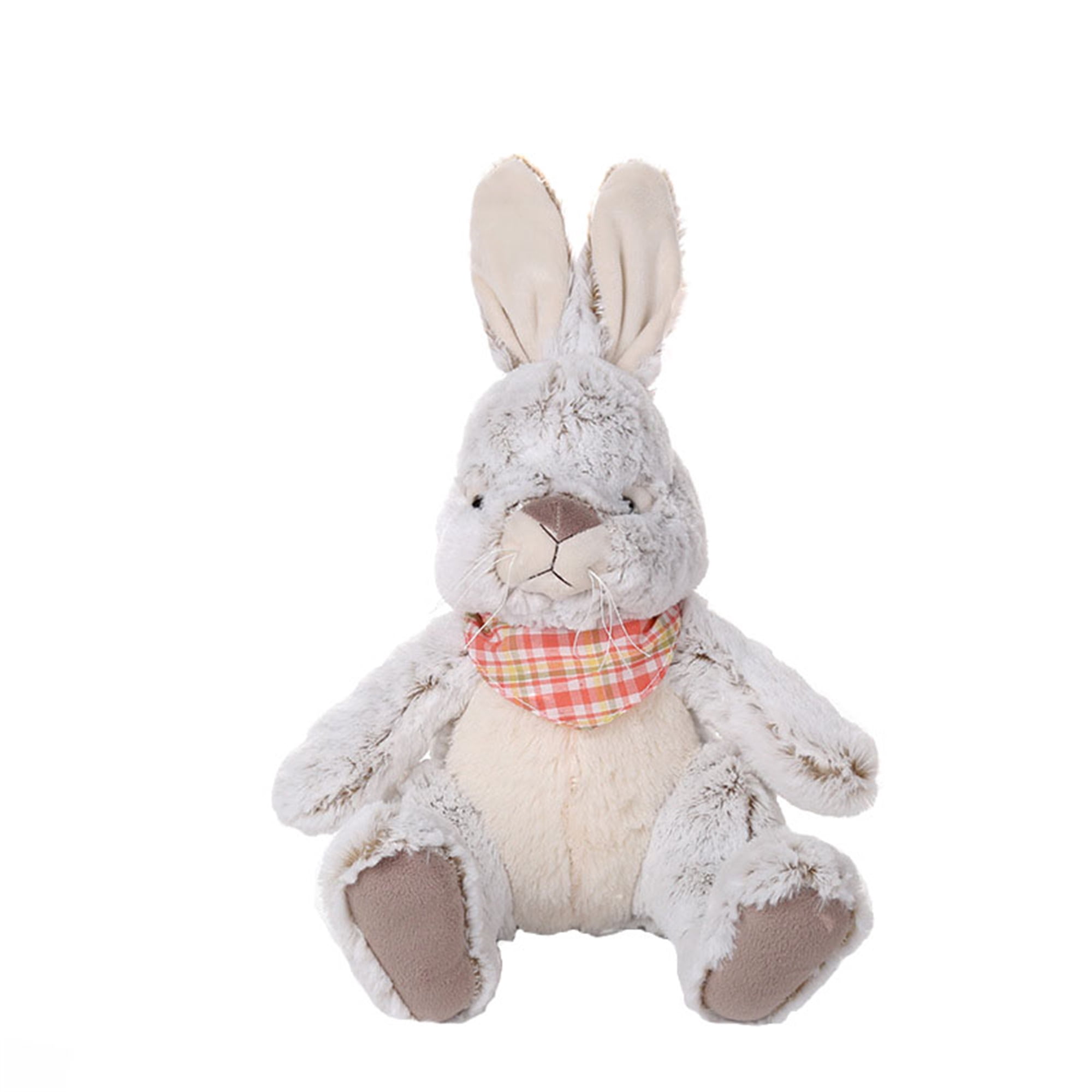 ESASSALY Plush Toy, Easter Bunny Shaped Stuffed Animal with Checkered ...
