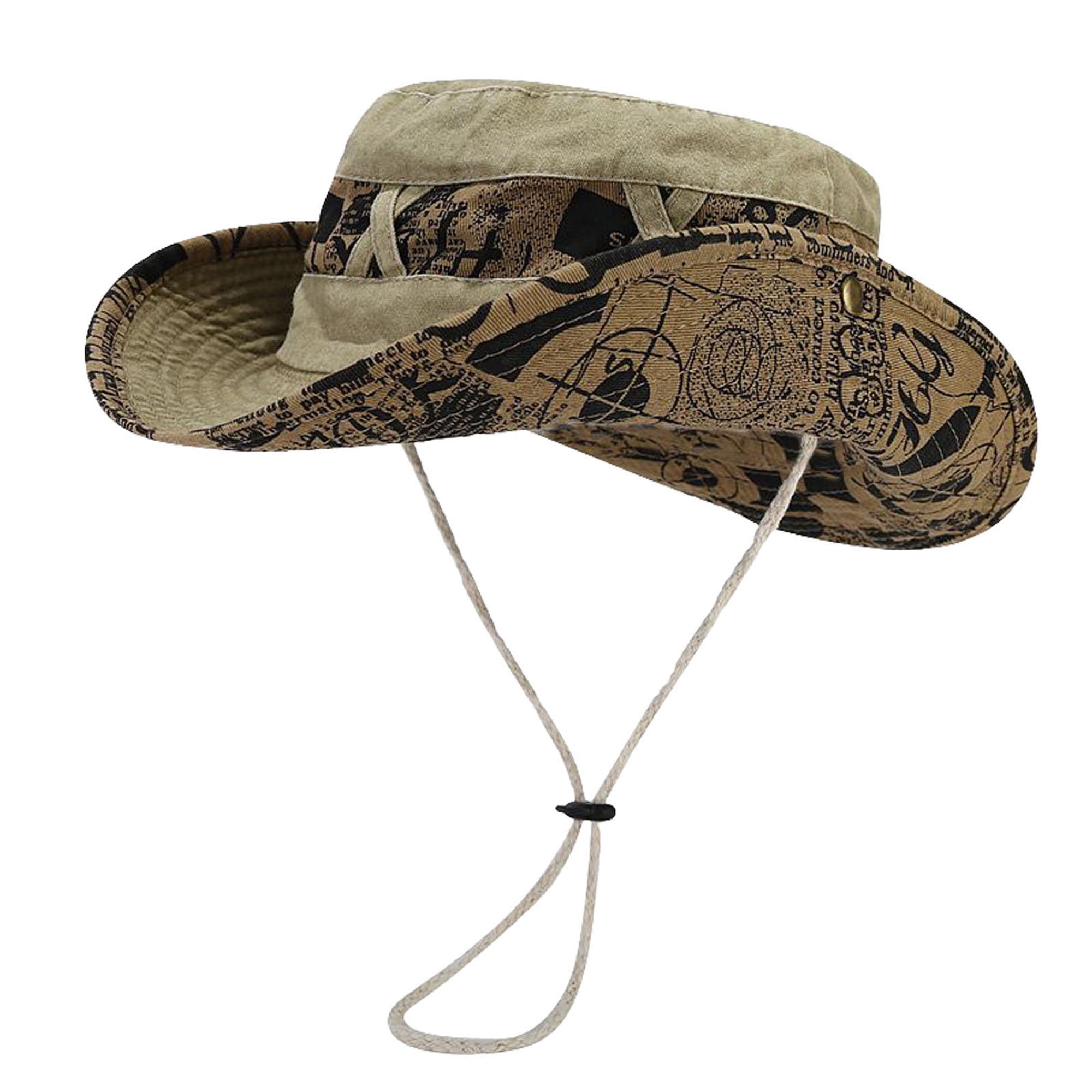 wsevypo Protection Safari Hat Wide Brim Sun Hat for Men Women Outdoor ...