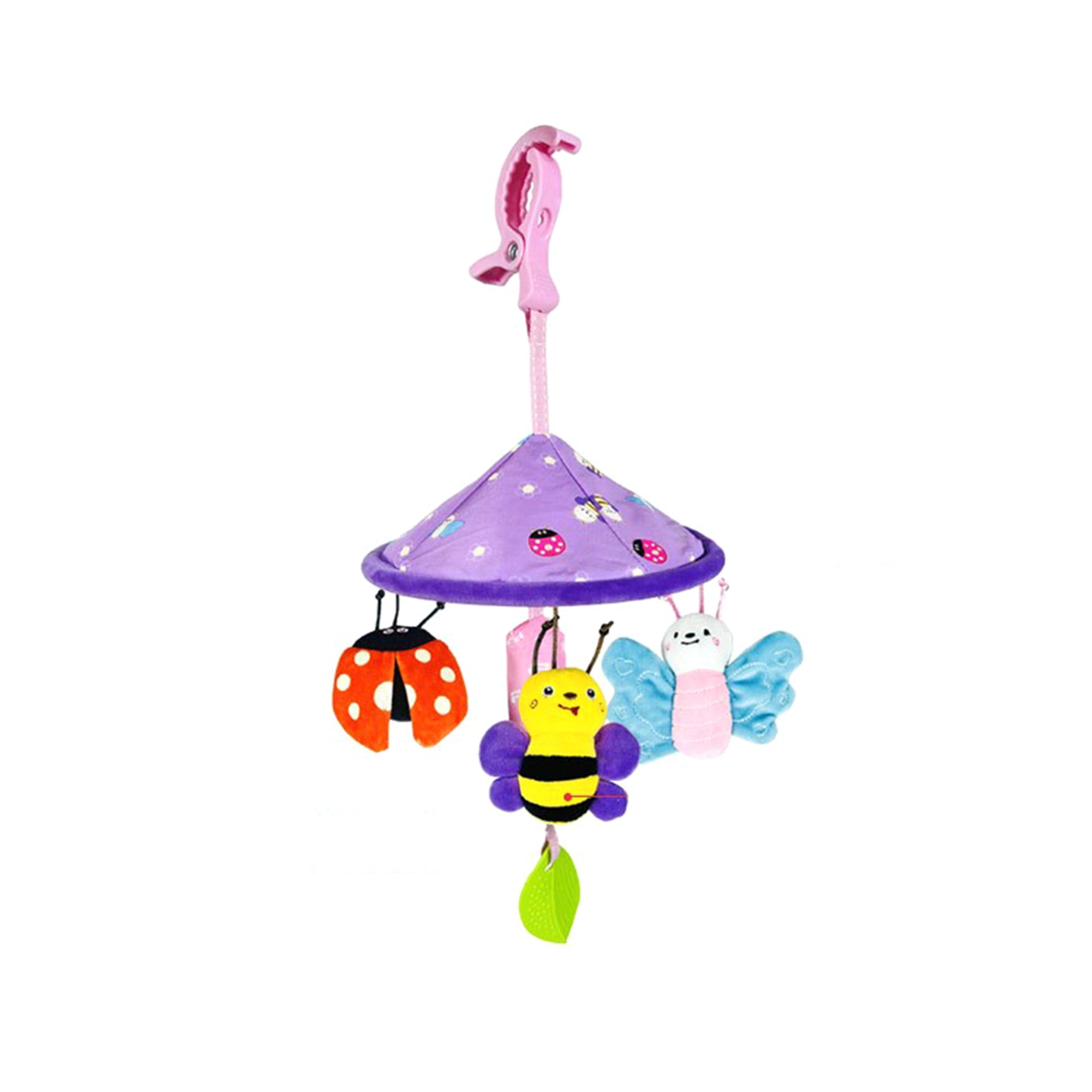 wsevypo Rattle Hanging Animals with Clip on Car Seat Toys for Baby ...