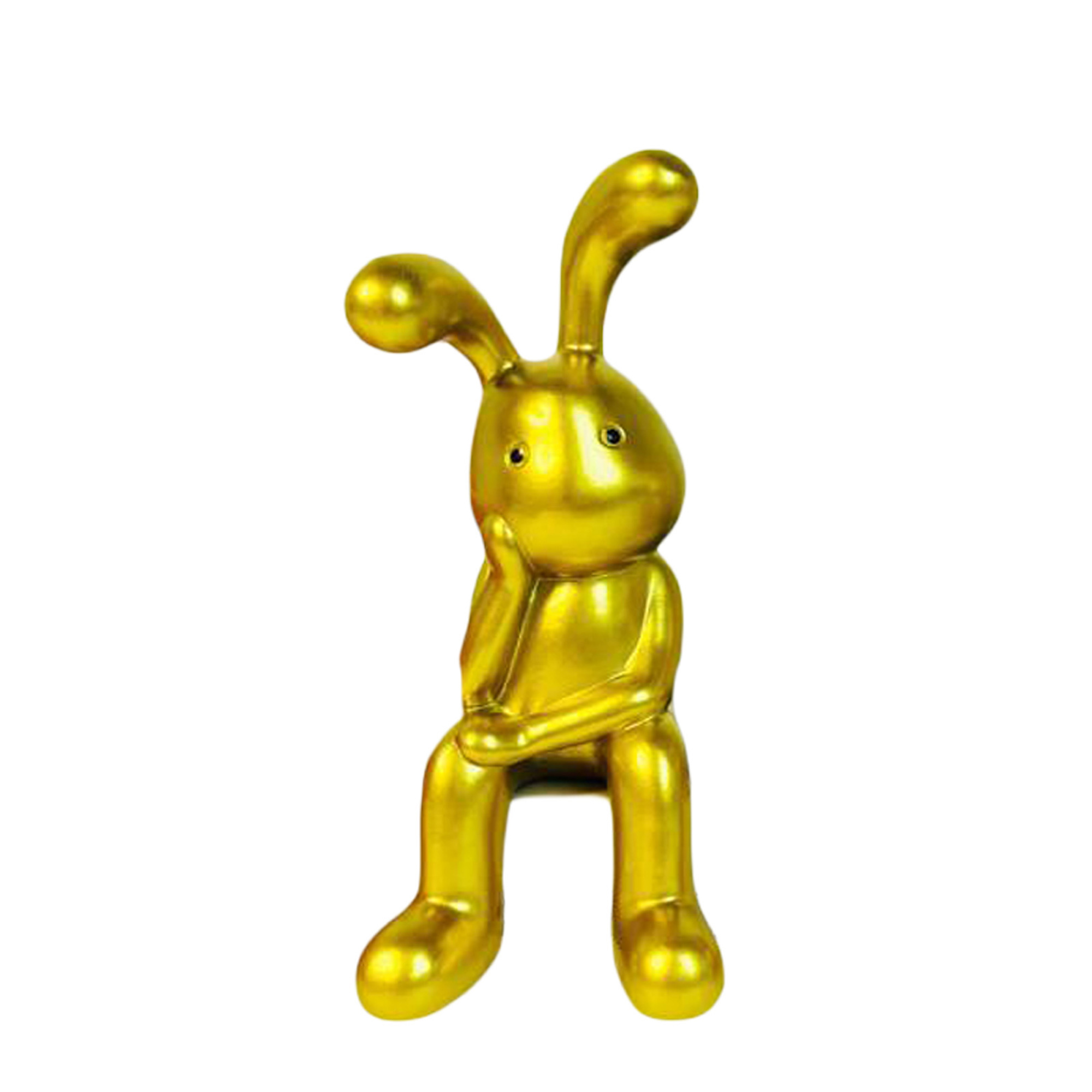 wsevypo Resin Bunny Figurines Decor, Cute Rabbits Statue Ornaments for ...