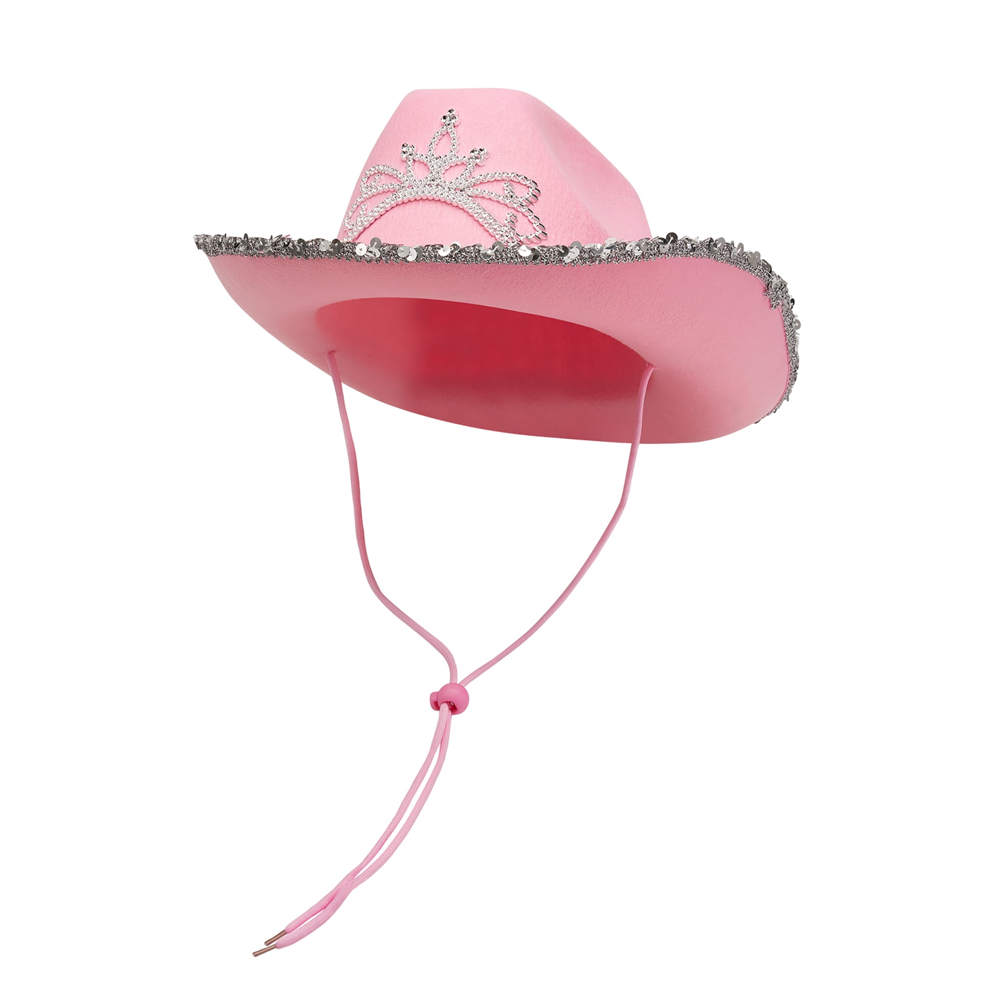 wsevypo Rhinestone Crown Cowgirl Hat for Women, Sequined Wide Brim ...
