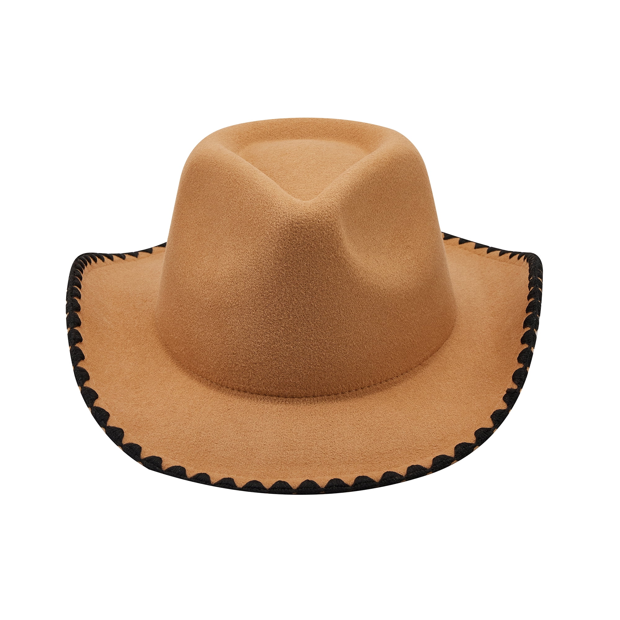 wsevypo Trendy Roll-up Cowboy Hat with Wide Brim in Contrast Colors ...