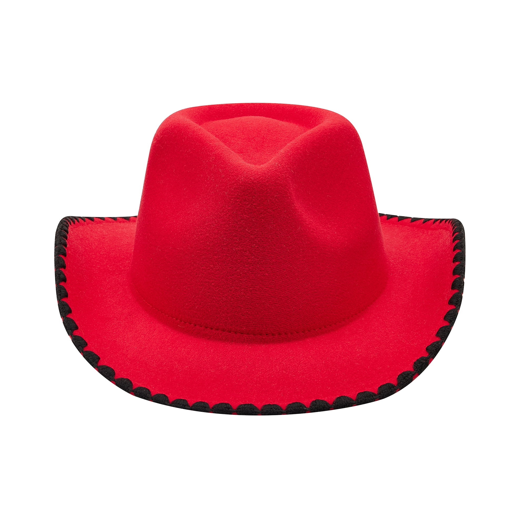 wsevypo Trendy Roll-up Cowboy Hat with Wide Brim in Contrast Colors ...