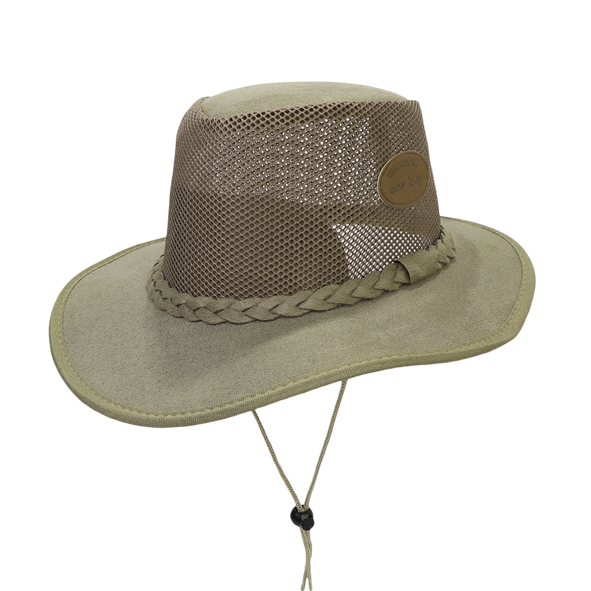 wsevypo Wide Brim Mesh Cowboy Hat for Men, Casual Outdoor Western Cap ...