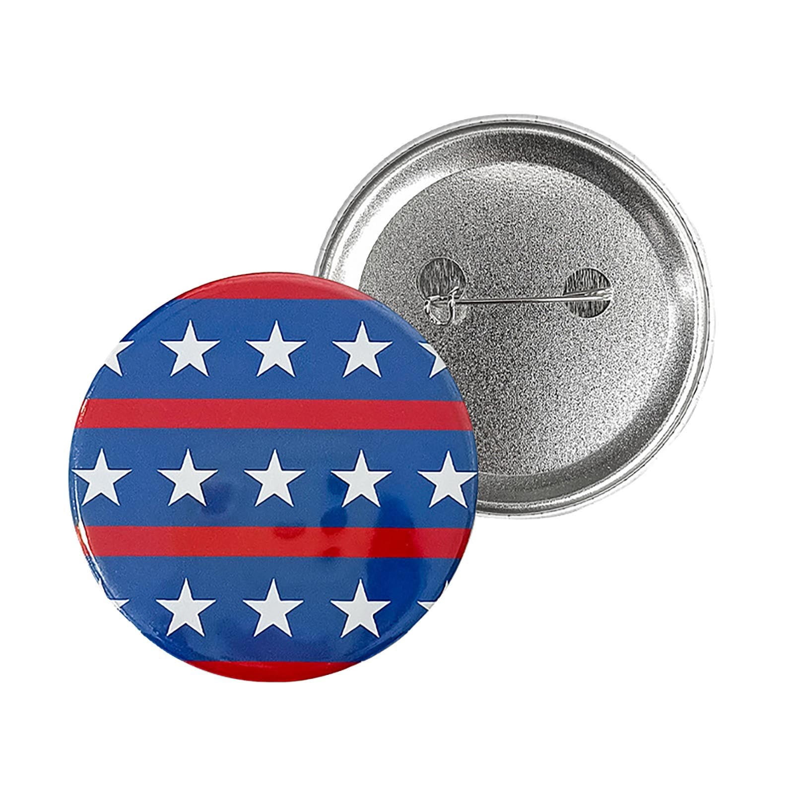 wspthus July Of 4th Independence Day Pins Round Chest Pin Badges Button Brooch For Hat Shirt ...