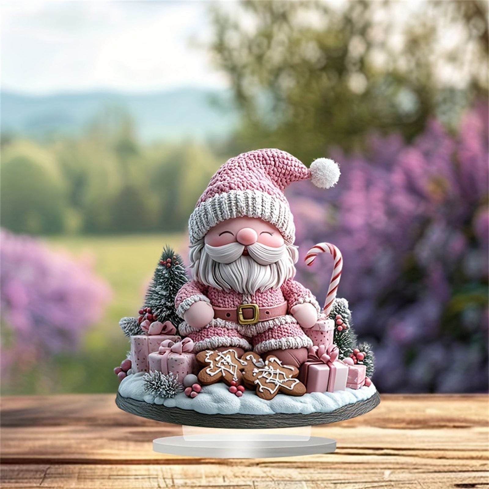 wtgtog Bohemian Style Acrylic Santa Claus Decor, Desktop Sign with ...